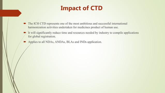 CTD and eCTD Format | PPTX | Pharmaceutical Industry | Industries