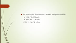 CTD and eCTD Format | PPTX