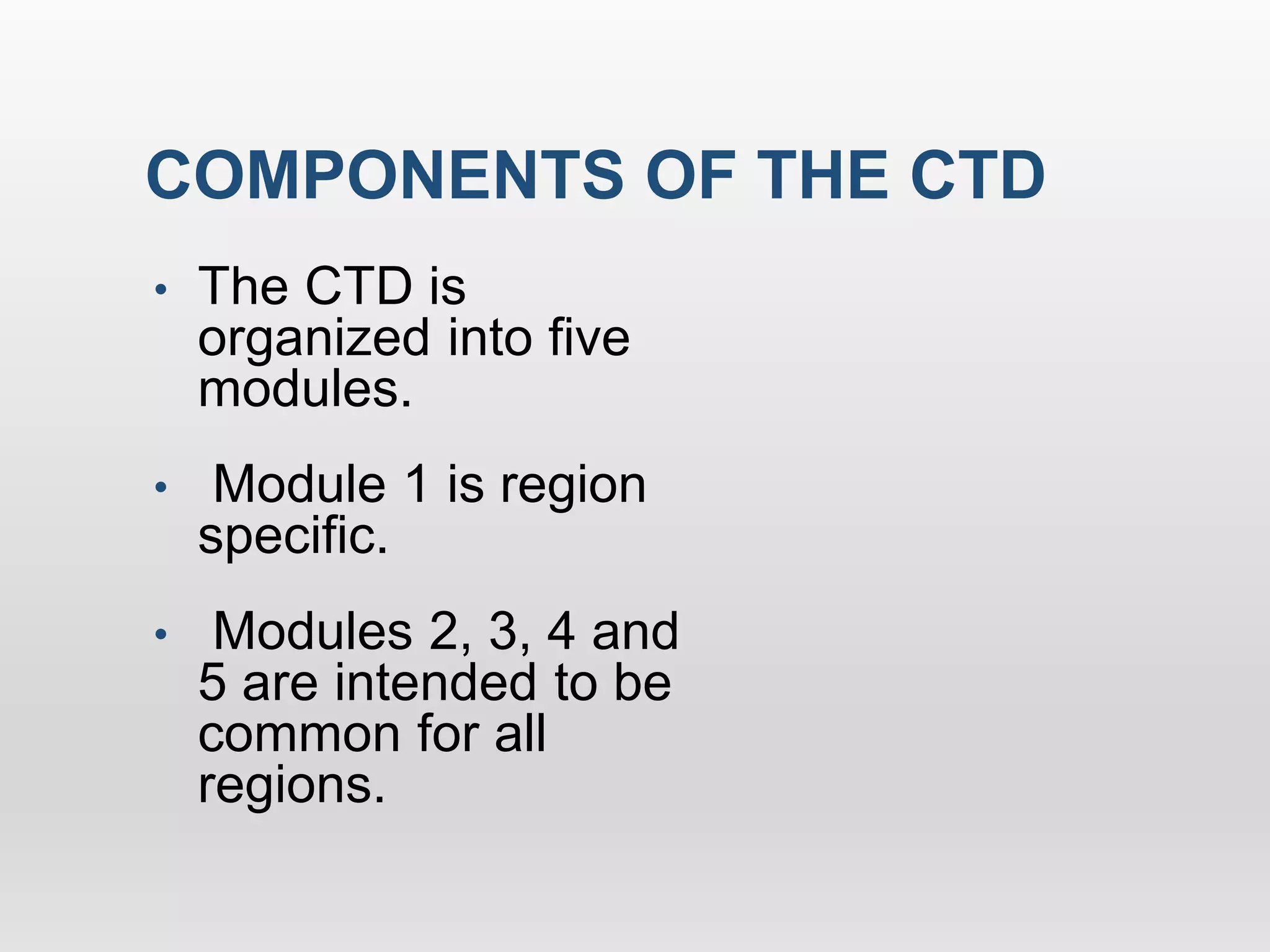 CTD (common technical document) | PPTX