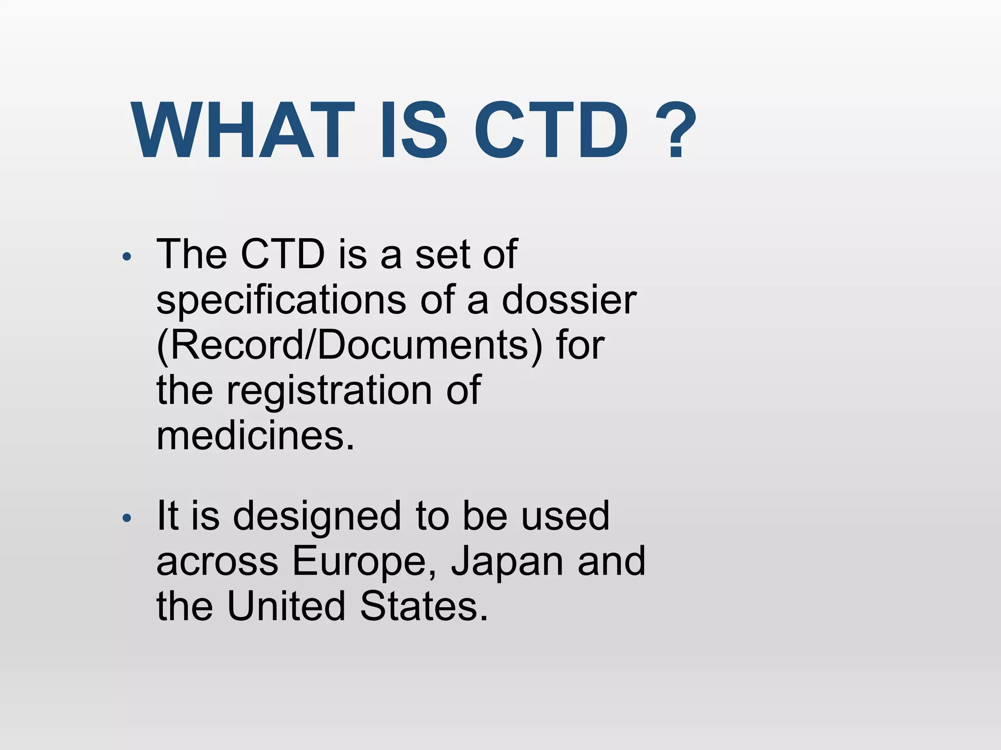 CTD (common technical document) | PPTX