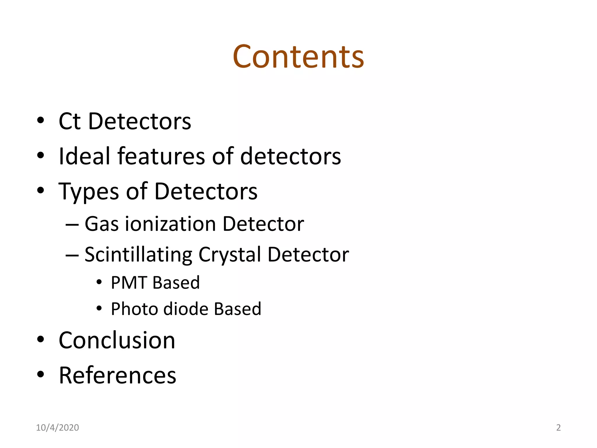 Ct Detectors | PPTX