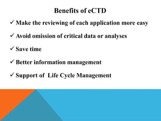 Ctd and ectd m pharmacy notes scop satara | PPTX