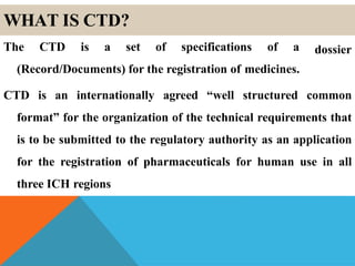 Ctd and ectd m pharmacy notes scop satara | PPTX