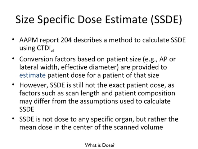 CTDI (Computed Tomography Dose Index | PPT
