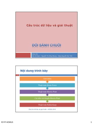 Ctdl 08-string matching-01 | PDF