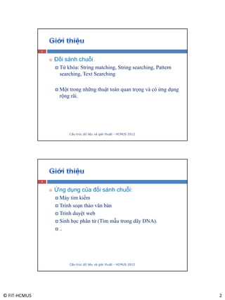 Ctdl 08-string matching-01 | PDF