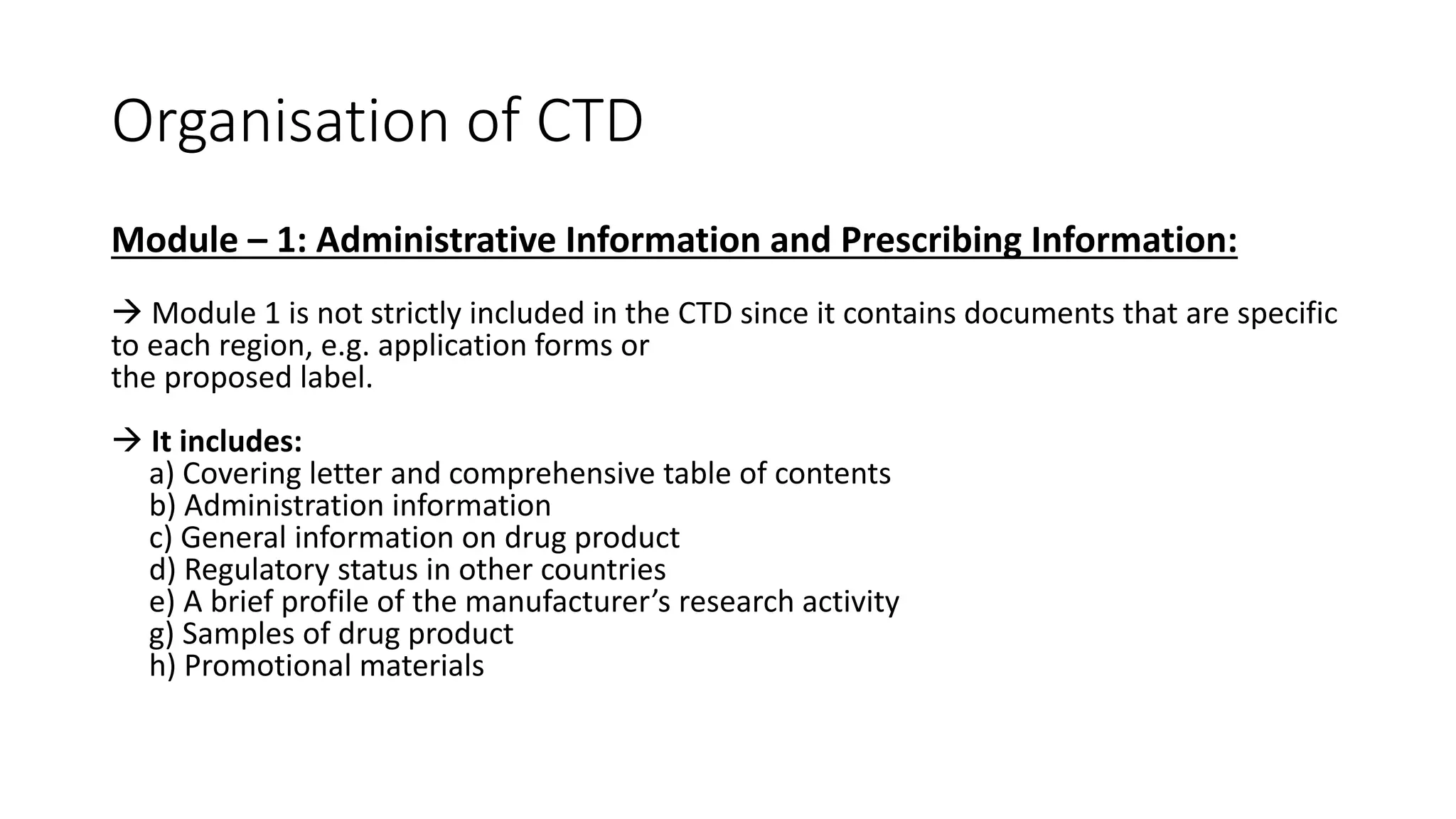 Common Technical Document (CTD) | PPTX
