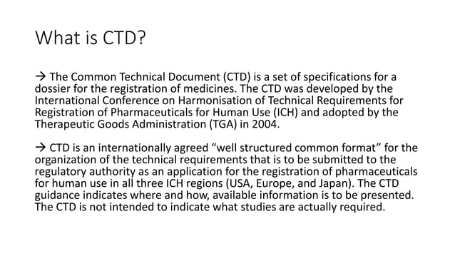 Common Technical Document (CTD) | PPTX