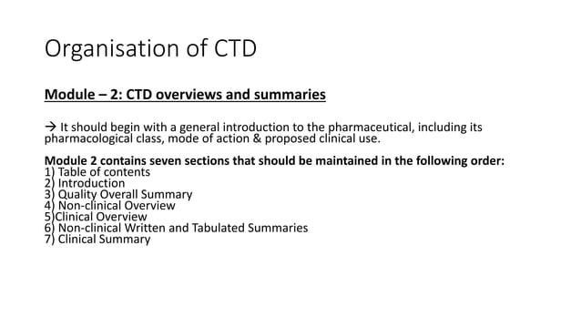 Common Technical Document (CTD) | PPTX
