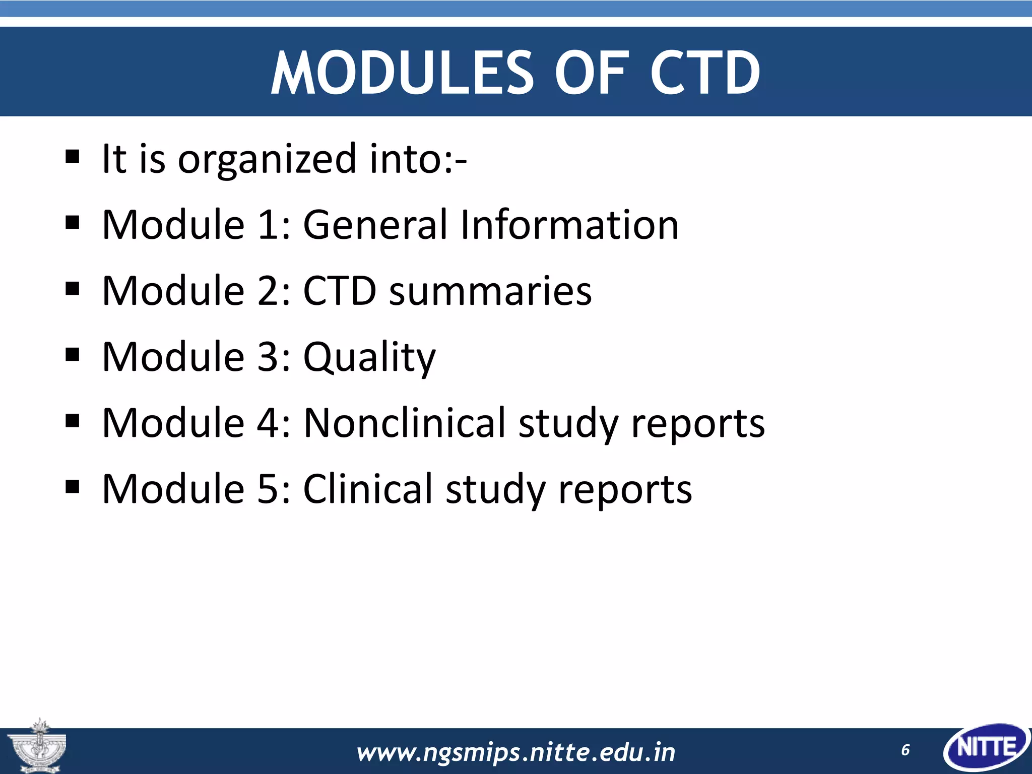 Common Technical Document (CTD) | PPTX