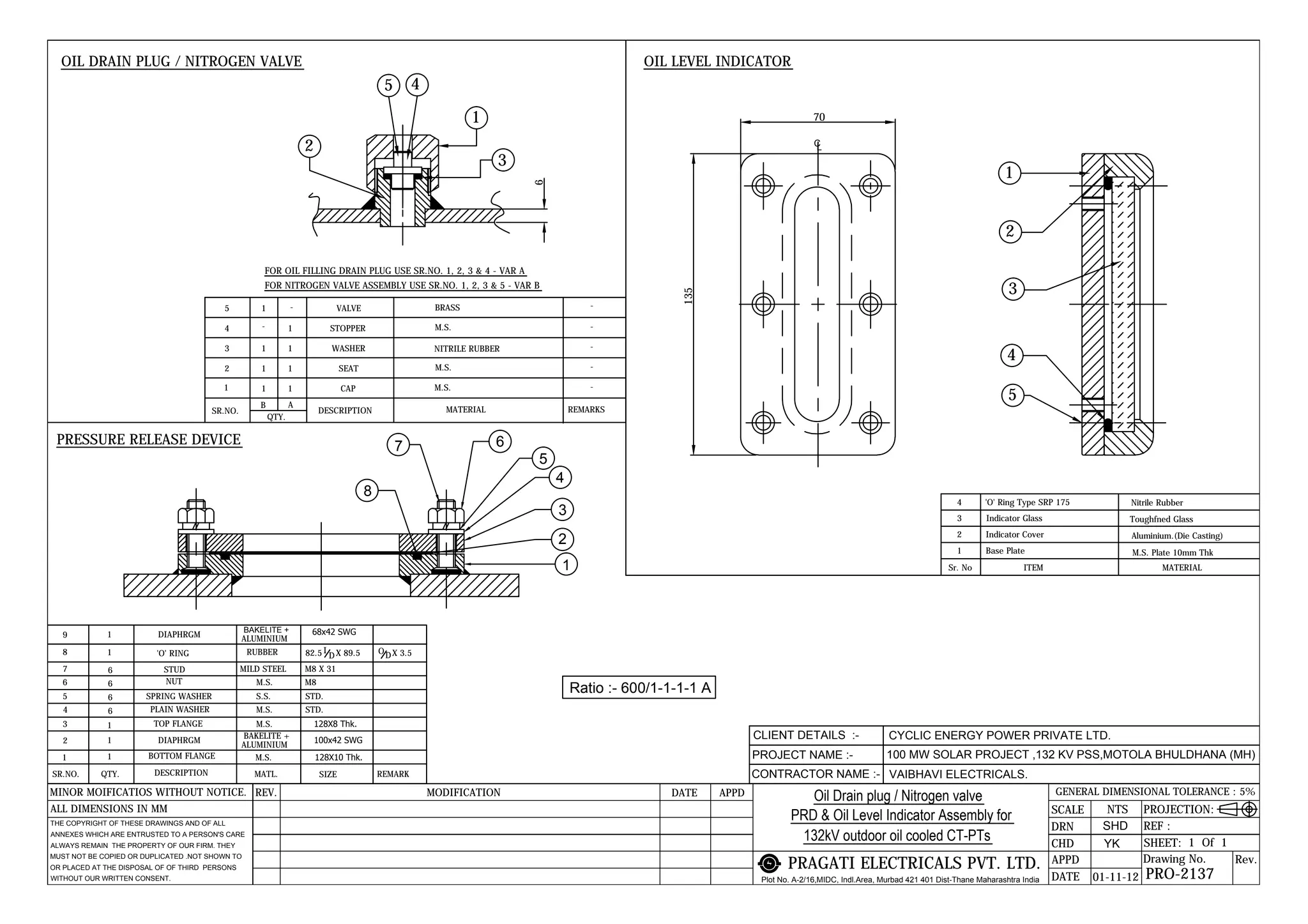 Current Transformer Drawing and GTP for MSETCL | PDF