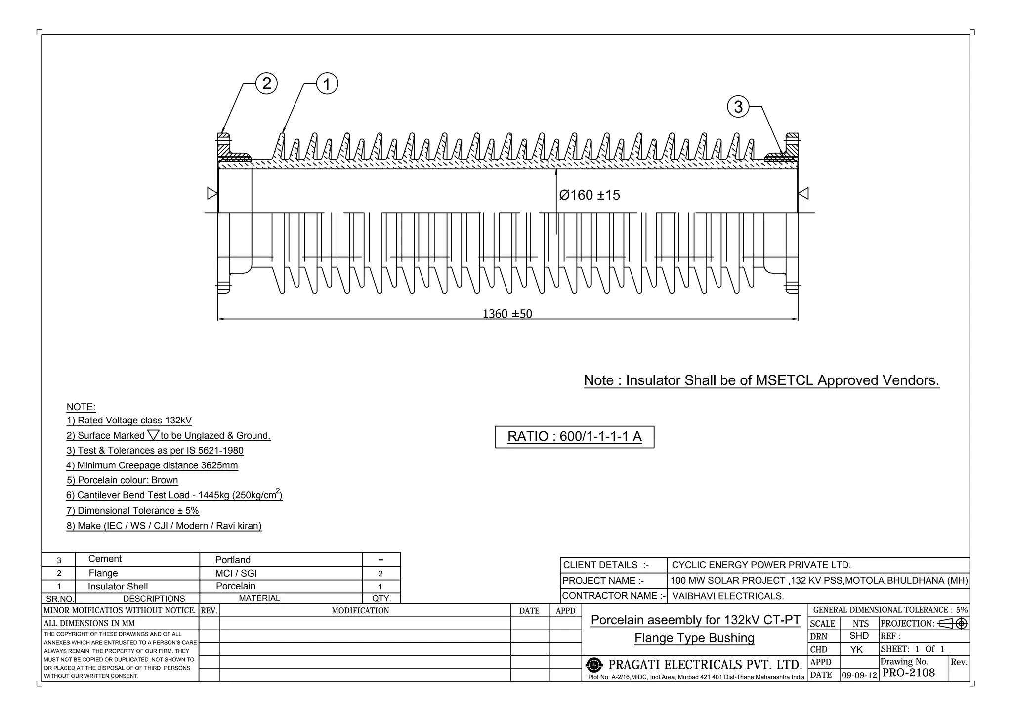 Current Transformer Drawing and GTP for MSETCL | PDF