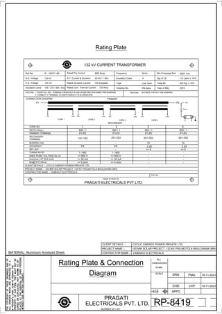 Current Transformer Drawing and GTP for MSETCL | PDF
