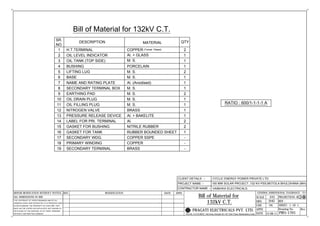 Current Transformer Drawing and GTP for MSETCL | PDF