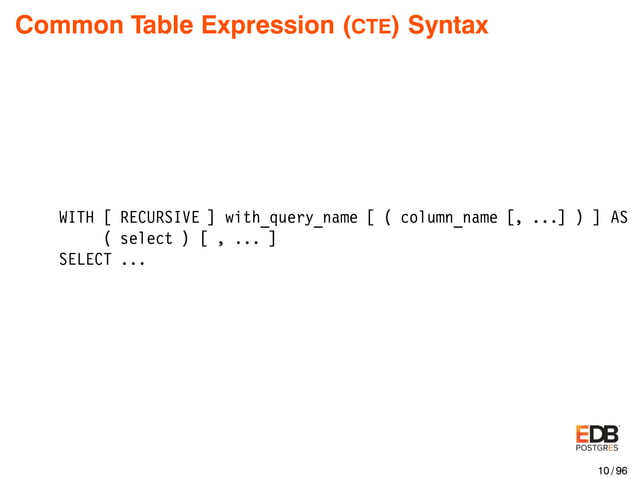 [APJ] Common Table Expressions (CTEs) in SQL | PDF