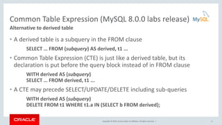 MySQL 8.0: Common Table Expressions | PDF