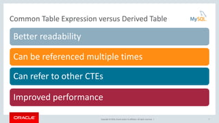 MySQL 8.0: Common Table Expressions | PDF