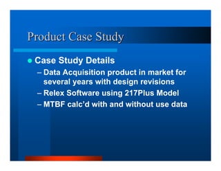 Electronics Reliability Prediction Using the Product Bill of Materials | PDF