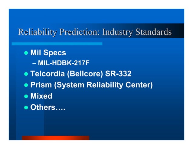 Electronics Reliability Prediction Using the Product Bill of Materials ...