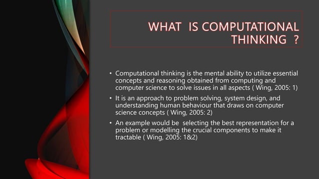 Computational Thinking Ebook Pptx Computing Technology And Computing