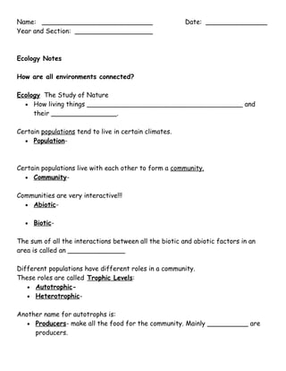 Ct ecology notes | DOC