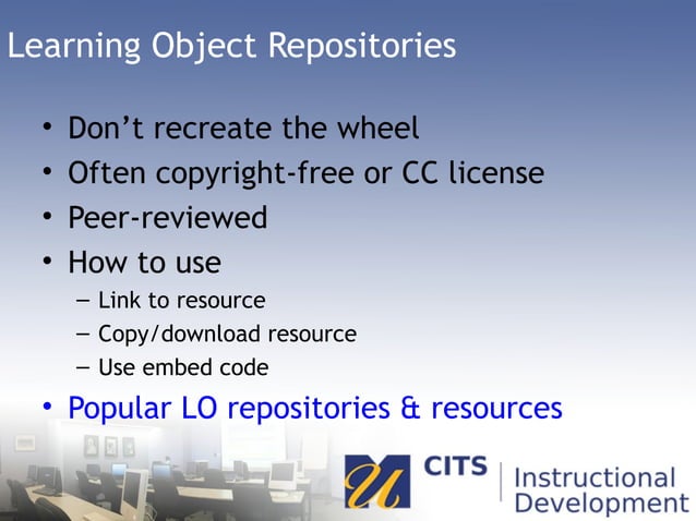 Creating Resuable Learning Objects for Your Classroom | PPT