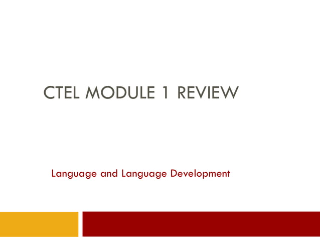 Ctel Review Mod1 | PPT