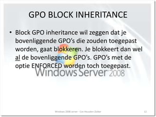 group policies in windows 2008 server | PPTX