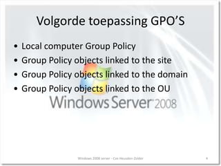 group policies in windows 2008 server | PPTX