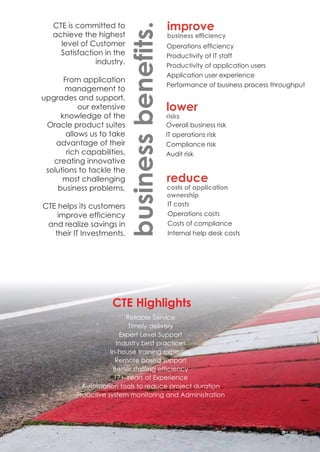 CTE Oracle Competency Brochure | PDF | IT and Internet Support | Internet
