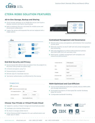 Ctera robo solution brief | PDF