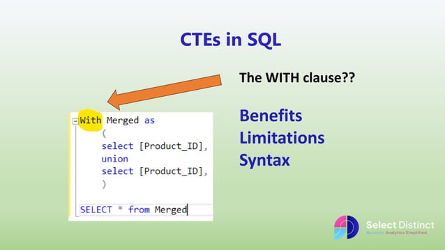 Ctes In Sqlpptx Databases Computer Software And Applications 1282