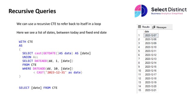 Ctes In Sqlpptx Databases Computer Software And Applications