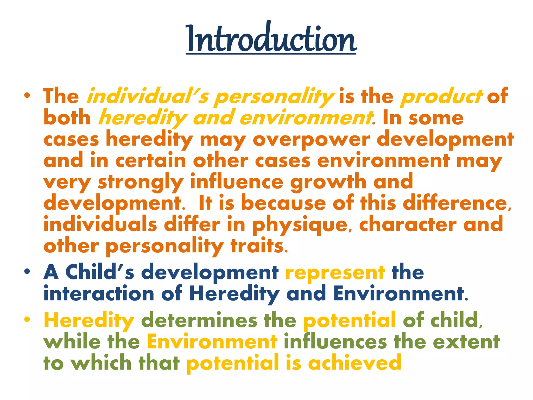 Ctet "Influence of heredity and environment" | PPTX