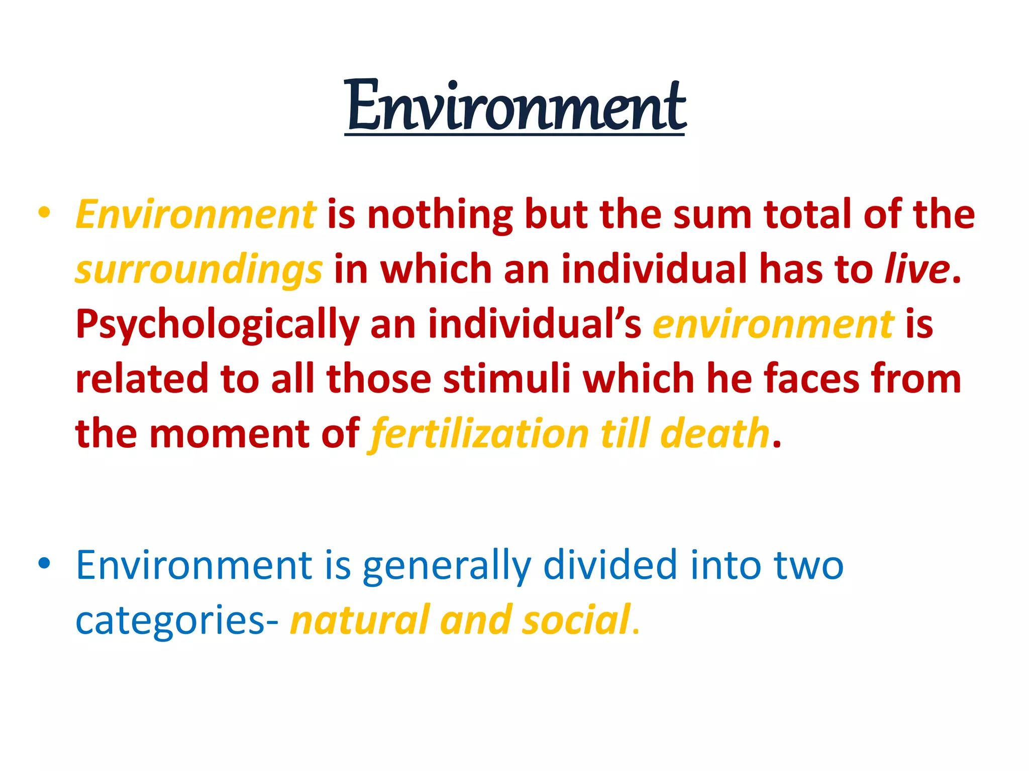 Ctet "Influence of heredity and environment" | PPTX