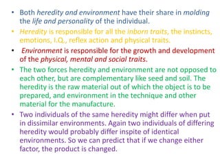 Ctet "Influence of heredity and environment" | PPTX