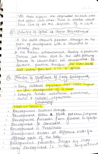 CTET Notes PRINCIPLE OF THE DEVELOPMENT OF CHILDREN(child development ...