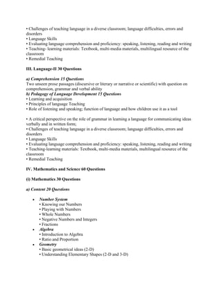 Ctet syllabus 2019 | PDF