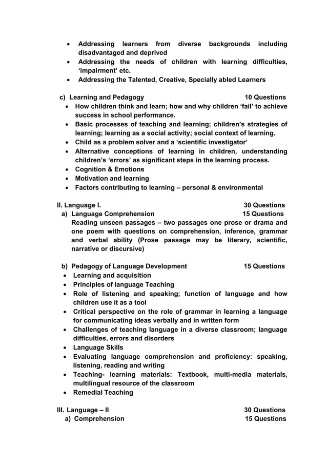 Ctet syllabus official | PDF