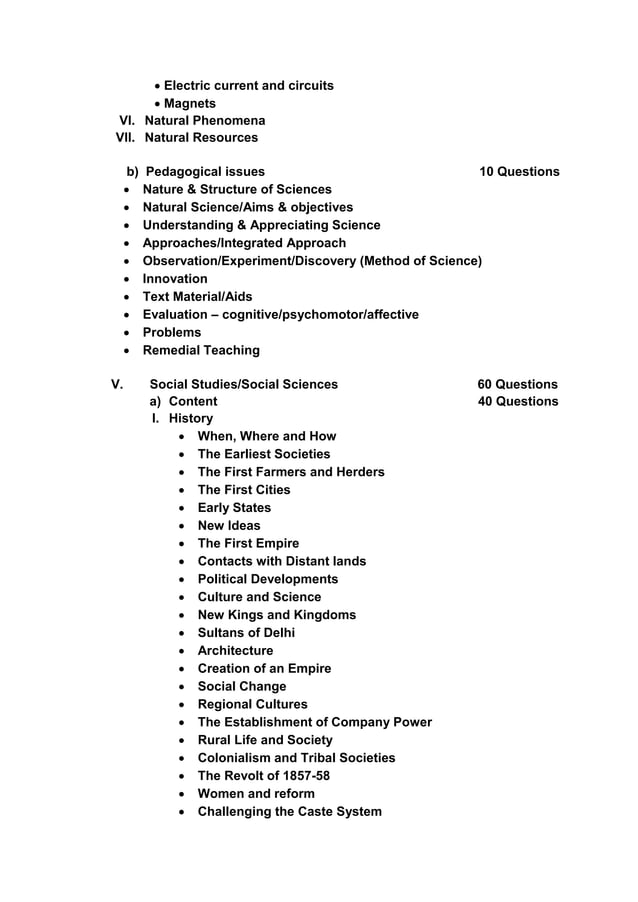 Ctet syllabus official | PDF