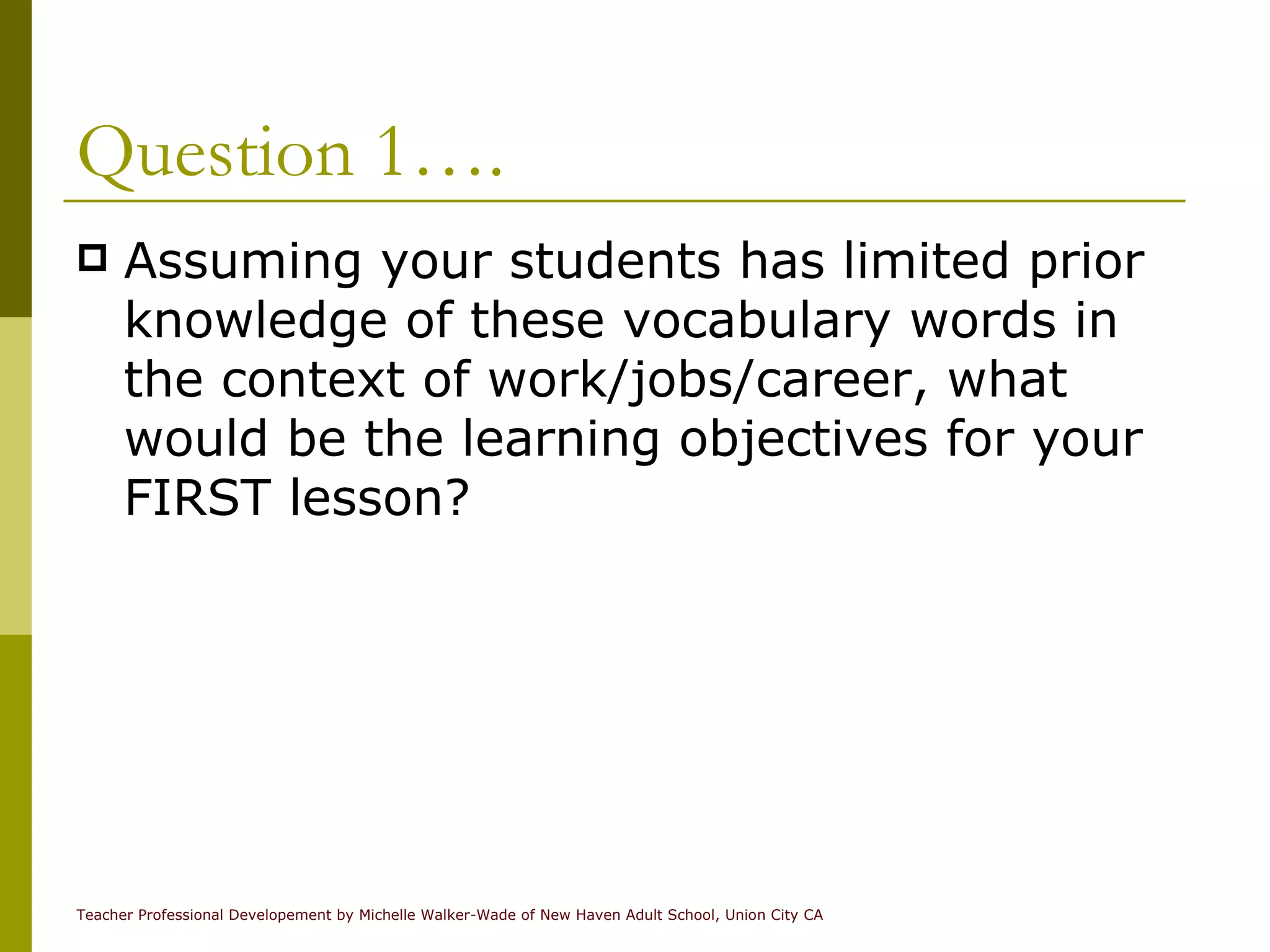 Using bloom's taxonomy to construct cohesive lesson objectives and ... Using bloom's taxonomy to construct cohesive lesson objectives and ...