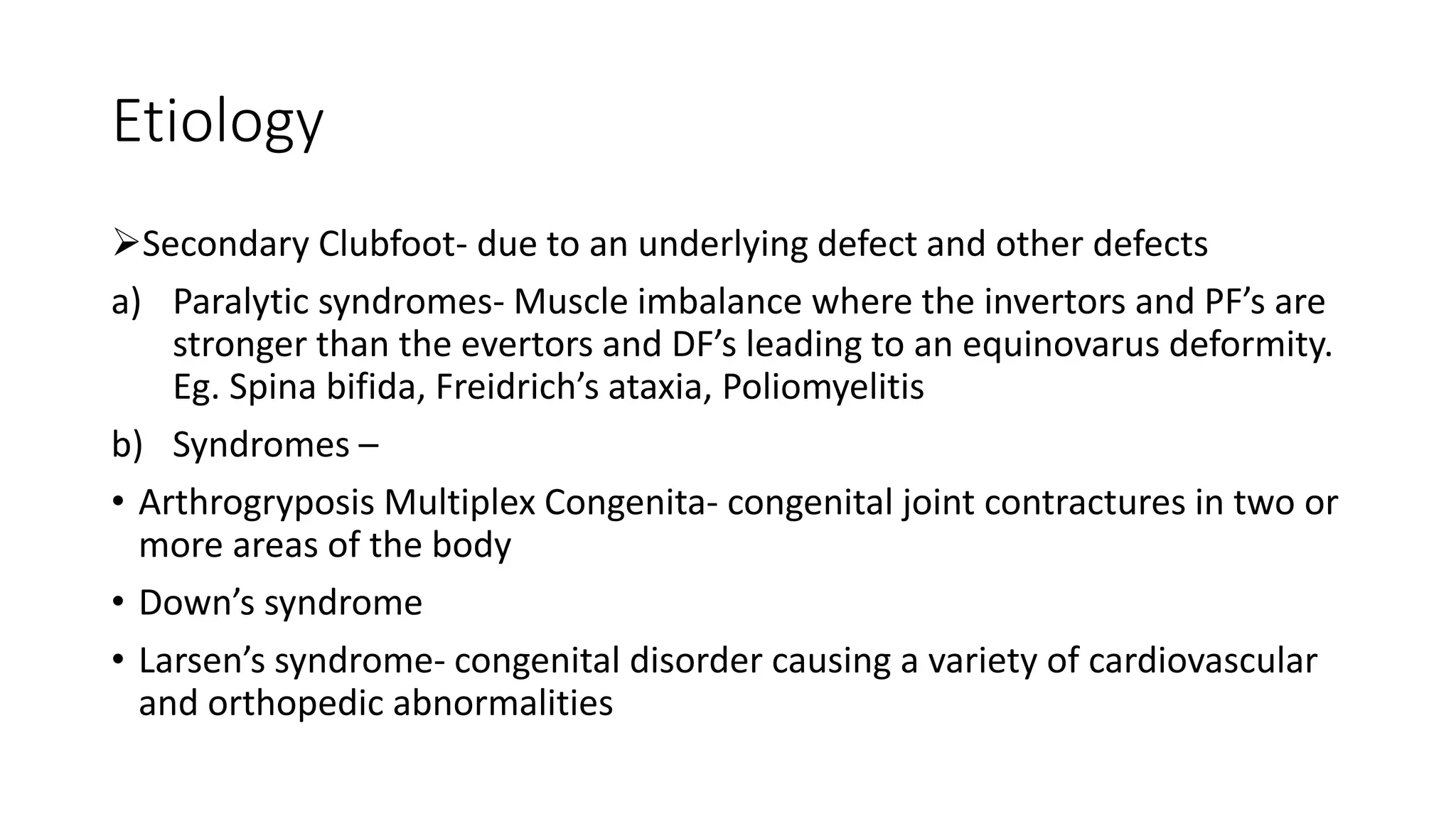 Congenital Talipes Equino Varus (CTEV) | PPTX