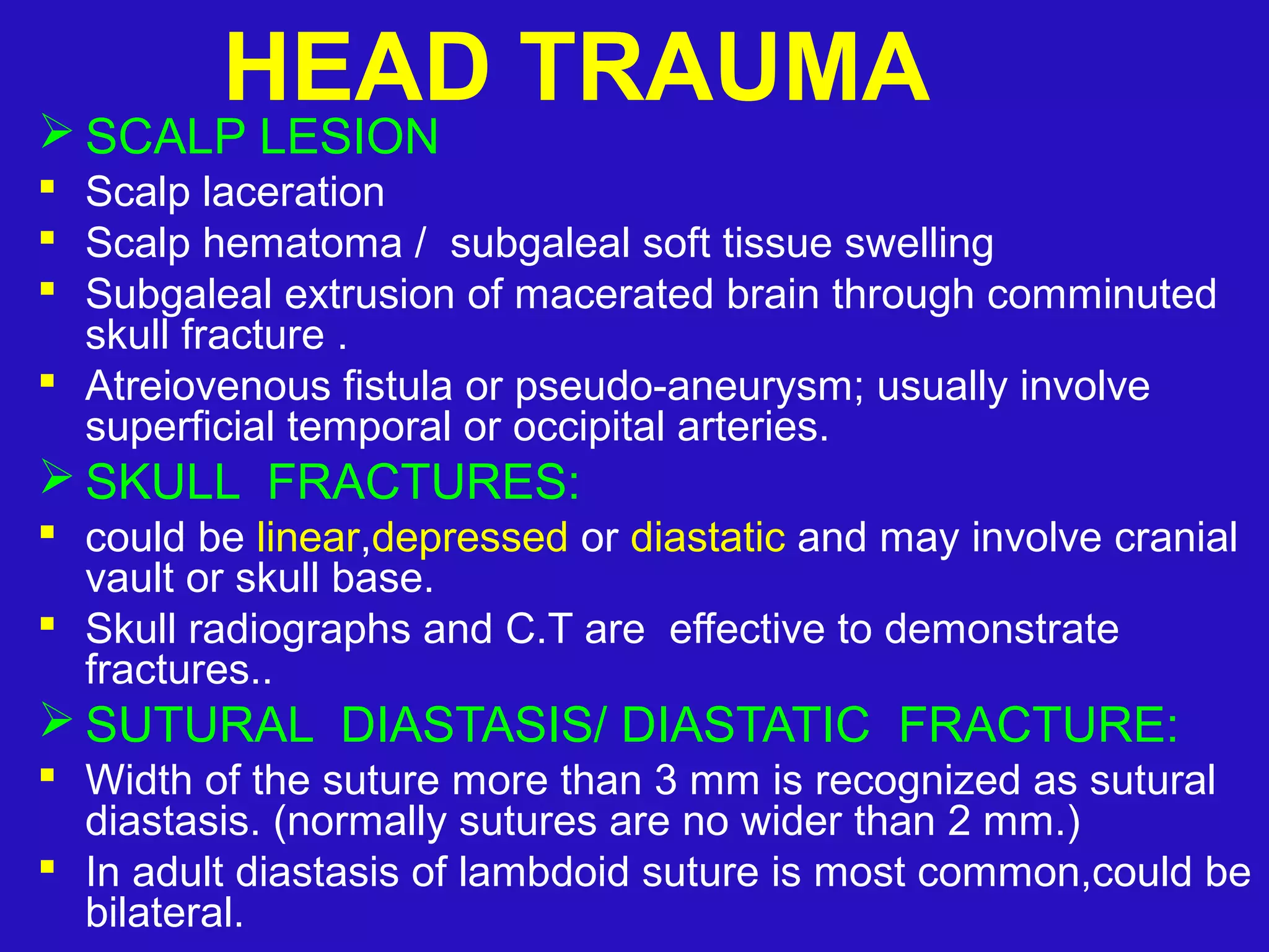 Head Trauma Ct Evaluation | PPT