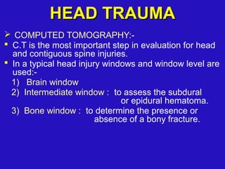 Head Trauma Ct Evaluation | PPT