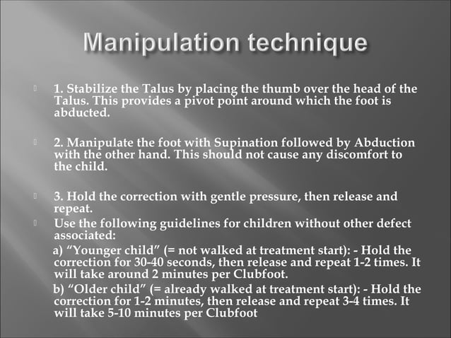 CTEV Pathoanatomy, Diagnosis, Conservative and Surgical Mx. | PPT