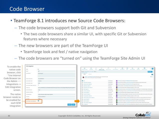 CollabNet TeamForge 8.1 Webinar | PDF