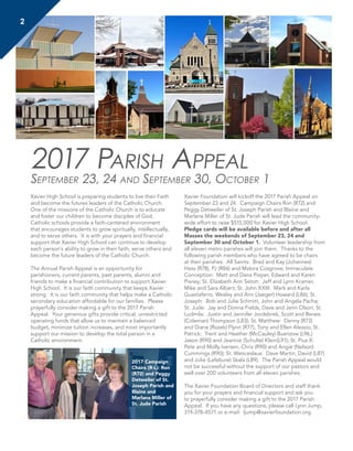 Xavier Foundation Common Thread: Fall 2017 | PDF