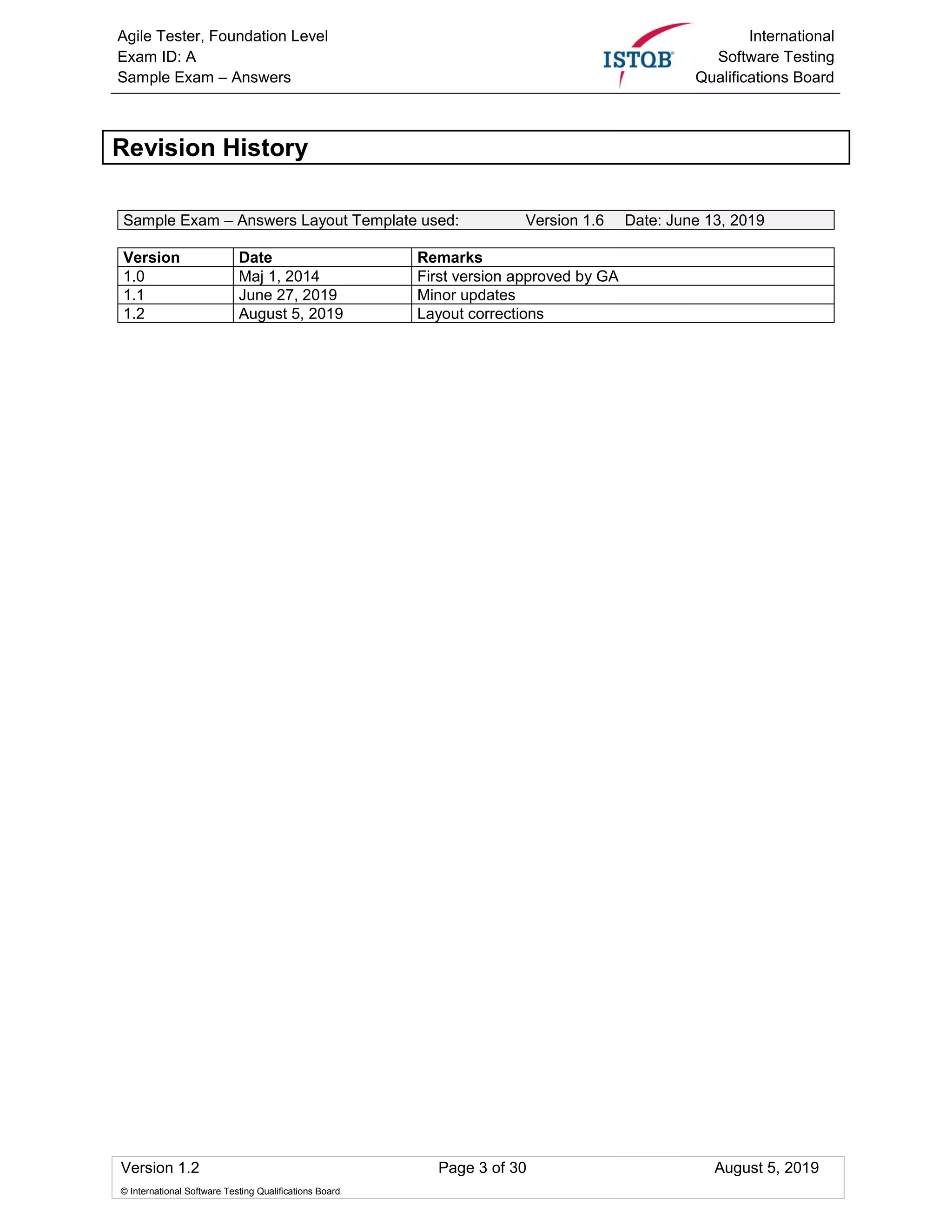 Ctfl at sample exam a v1.2 answers | PDF