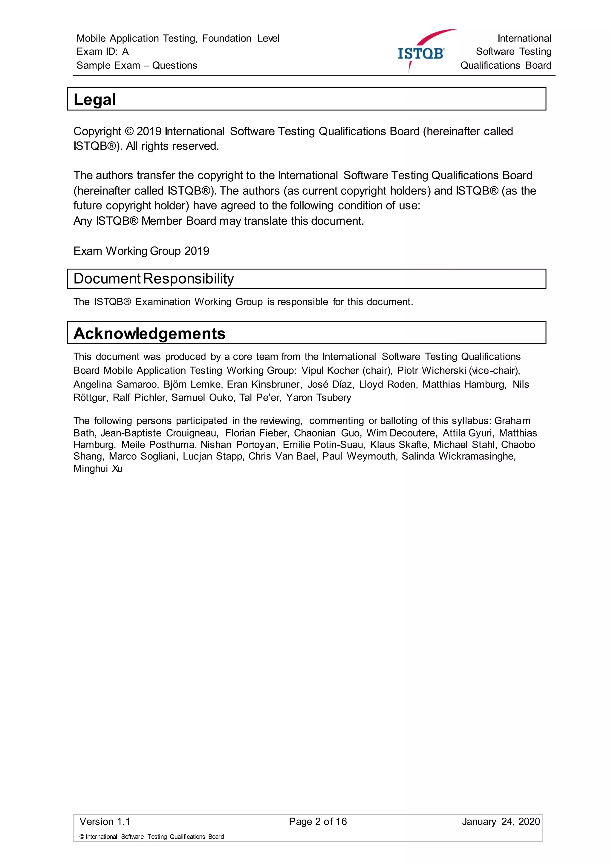 ISTQB Performance Tester Sample Questions' Answers | PDF