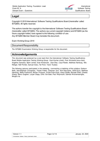 ISTQB Performance Tester Sample Questions' Answers | PDF